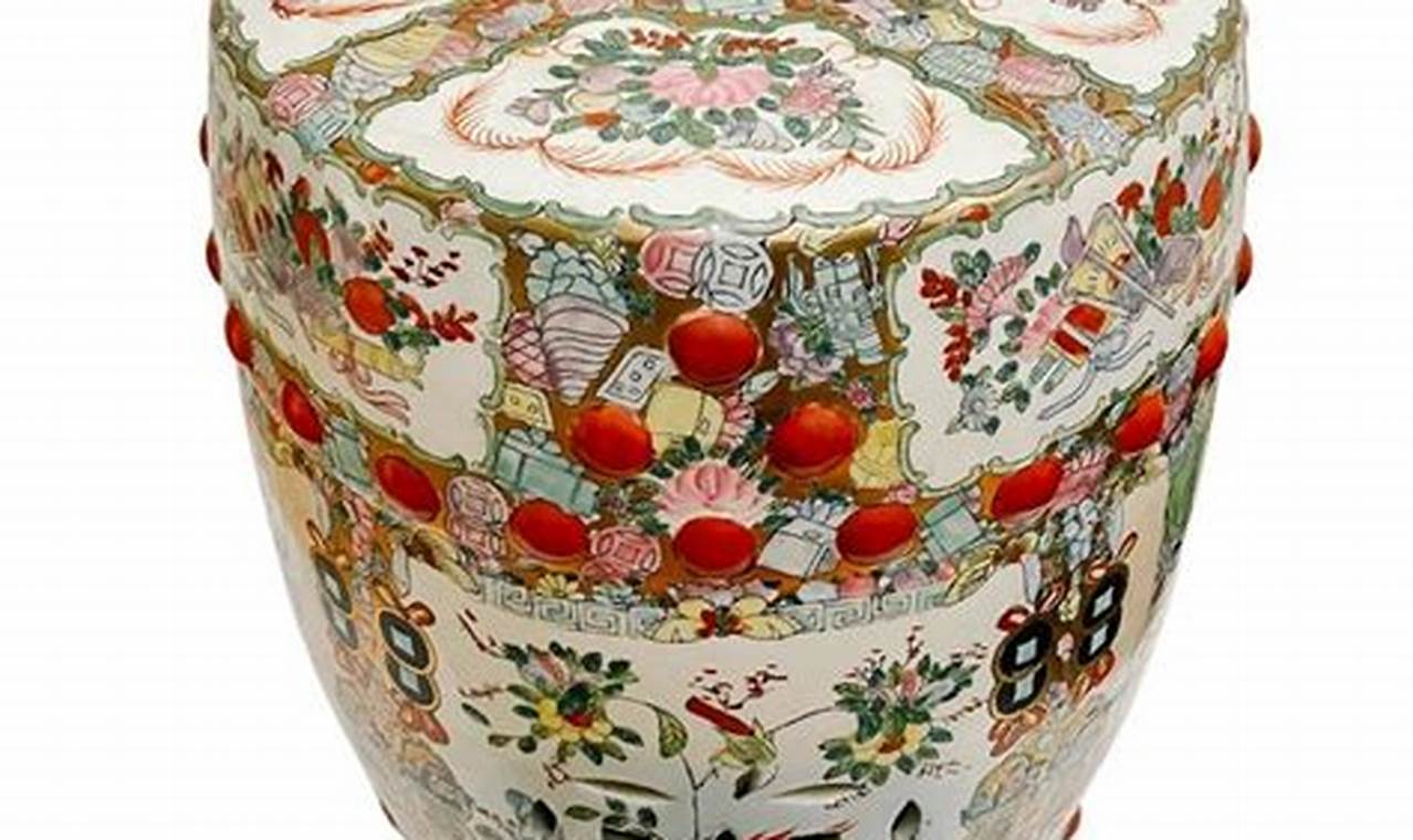 Antique Rose Medallion Garden Stool: Decor & More!