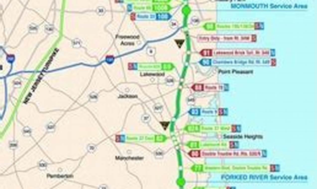 Map Of Garden State Parkway New Jersey