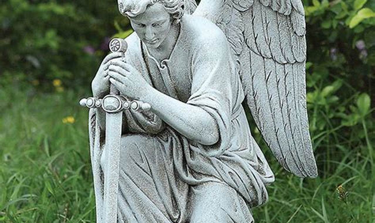 Guardian Angel: Saint Michael Garden Statue Decor & Protection